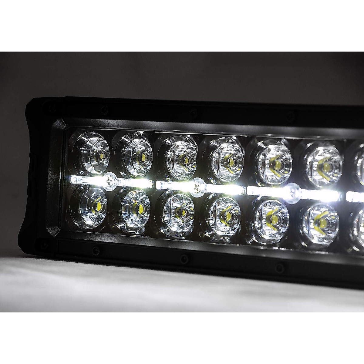 Rough Country 50" Black Series Dual Row CREE LED Light Bar | White DRL - 70950BD