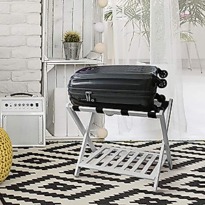 Casual Home Luggage Rack, White (New)