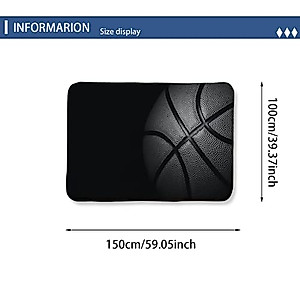 Area Rug Black Basketball for Living Room Dining Room Bedroom playroom Parent-Child Game mat Study Office Room Decor lz