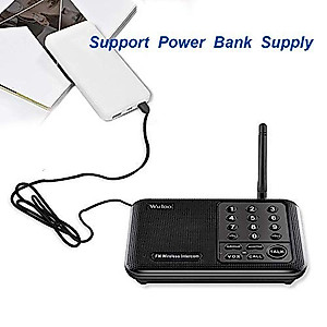 Wuloo Intercoms Wireless for Home 5280 Feet Range 10 Channel 3 Code, Wireless Intercom System for Home House Business Office, Room to Room Intercom, Home Communication System (3 Packs, Black)