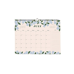 RIFLE PAPER CO. 2024 Appointment Calendar | 12 Month Dated Calendar, Space for Daily Engagement and Monthly Notes, Double Spiral with Center Notch for Easy Hanging (12" L x 16" W), Blossom