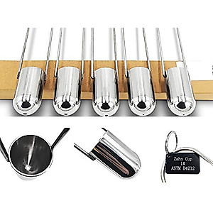 HFBTE Zahn Cup Viscosity Cup Viscometer Flow Cup Viscosity Zahn Cup Kit 1#+2#+3#+4#+5# Dip Type 44ml For Pigment Coating Paint Finishes Oil lacquer Paint Ink Varnishes Syrup Etc