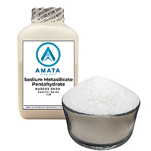 Sodium Metasilicate Pentahydrate (Na2SO3 5H2O) - Purity 99.9% (1 Pack (1lbs))