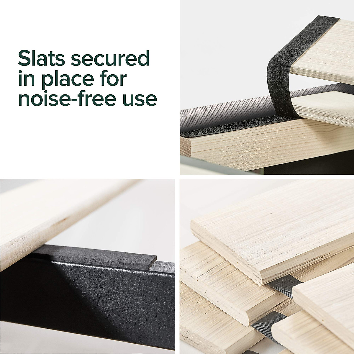 ZINUS Lottie Upholstered Platform Bed Frame / Mattress Foundation / Wood Slat Support / No Box Spring Needed / Easy Assembly, Grey, Full