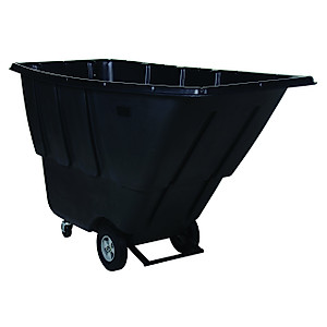 Vestil TDT-100-LD-BLACK Plastic Light Duty Tilt Truck 1 Cubic Yard 850 Lb. Capacity Black