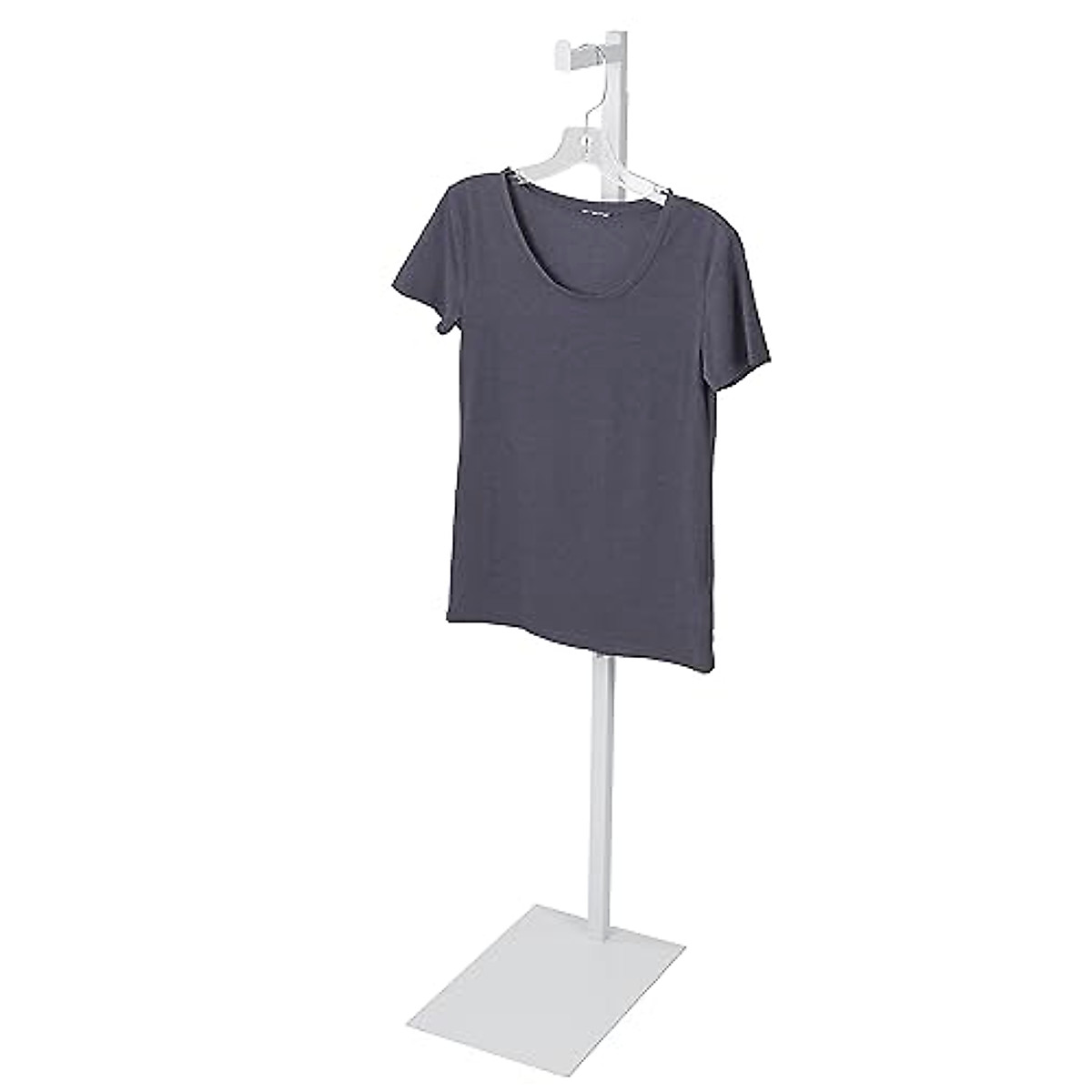 SSWBasics White Adjustable Single Costumer (Adjustable from 48" to 72")