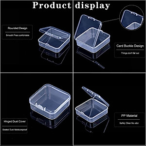 QXBXYHM Bead Organizers in A Clear Box, 30pcs Clear Plastic Organizer Storage Container with Mini Clear Boxes for Art Craft Organziers and Storage, 2.17 * 2.17 * 0.79 inch
