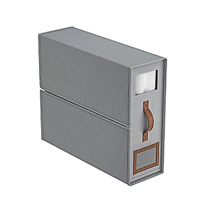 BigPonPon 1 Pack Sheets Set Organizer (Queen & King Size) with Window, Bedding Storage Box for Bedsheets, Duvet Covers and Pillow(Gray-B)