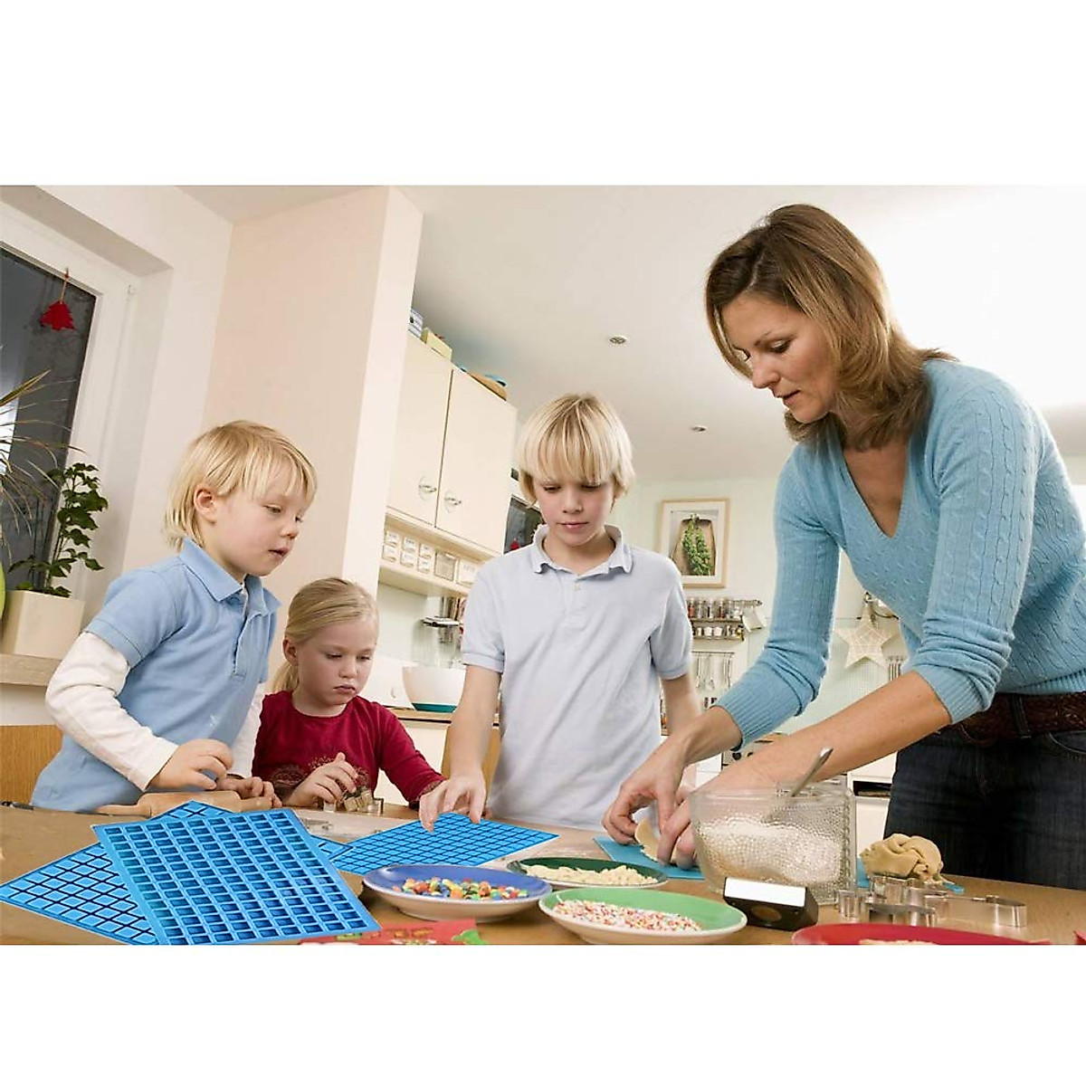 Palksky Silicone Molds for Candy Chocolate Gummy baking, (2 PCS) 126 Cavity Mini Square mold for Ice Cube Pralines Caramels