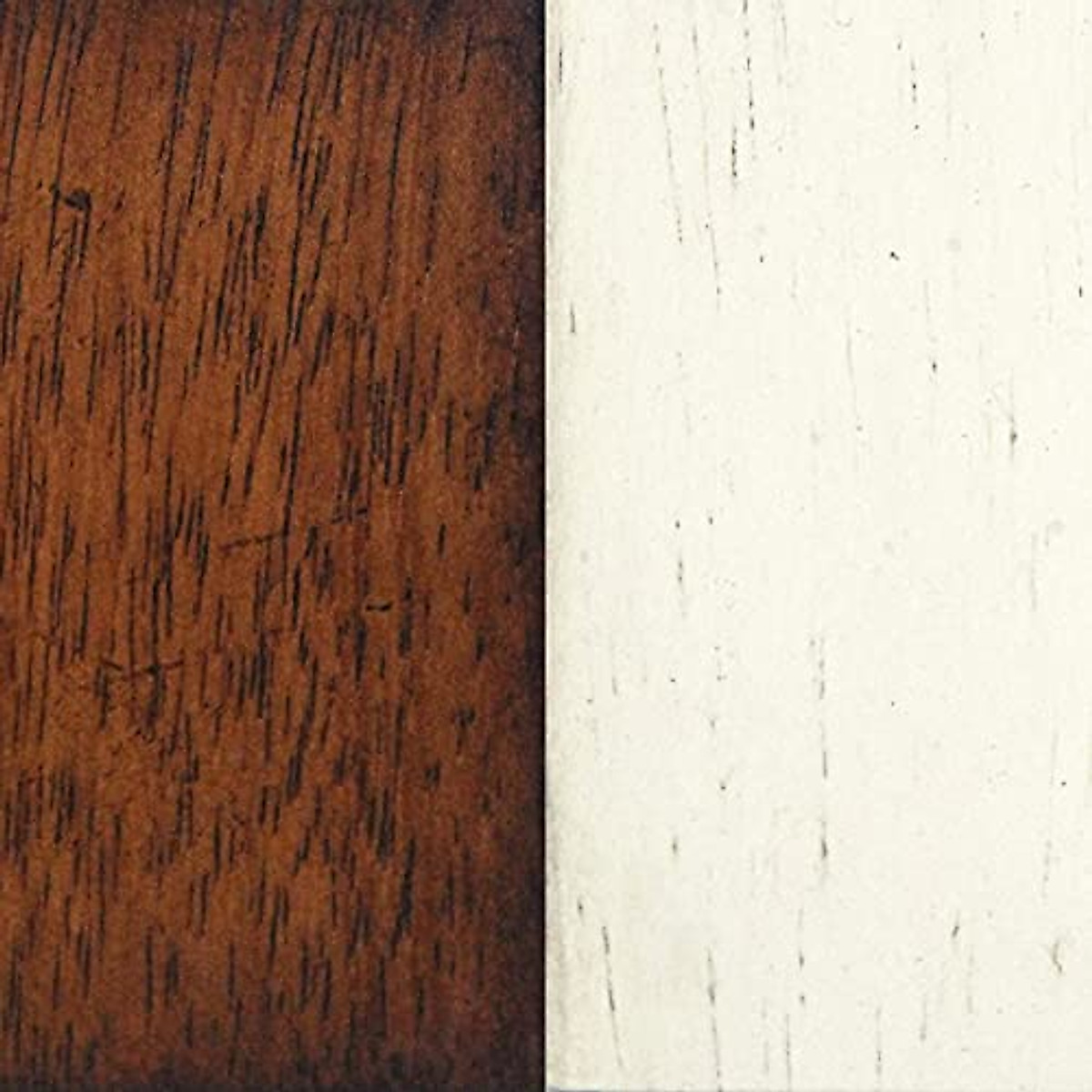 Sunset Trading Andrews 8 Piece 48" Round or 66" Oval Extendable Butterfly Leaf Table | Side Board | Antique White and Chestnut Brown | Seats 6 Dining Room Sets, Two Size Extension