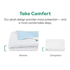 Newton Baby Waterproof Crib Mattress Pad | 100% Breathable Quilted Layer for Comfort & Universal Fitted Skirt for Secure Fit | Machine Washable | Crib Mattress Protector Pad Waterproof, 1 Pack