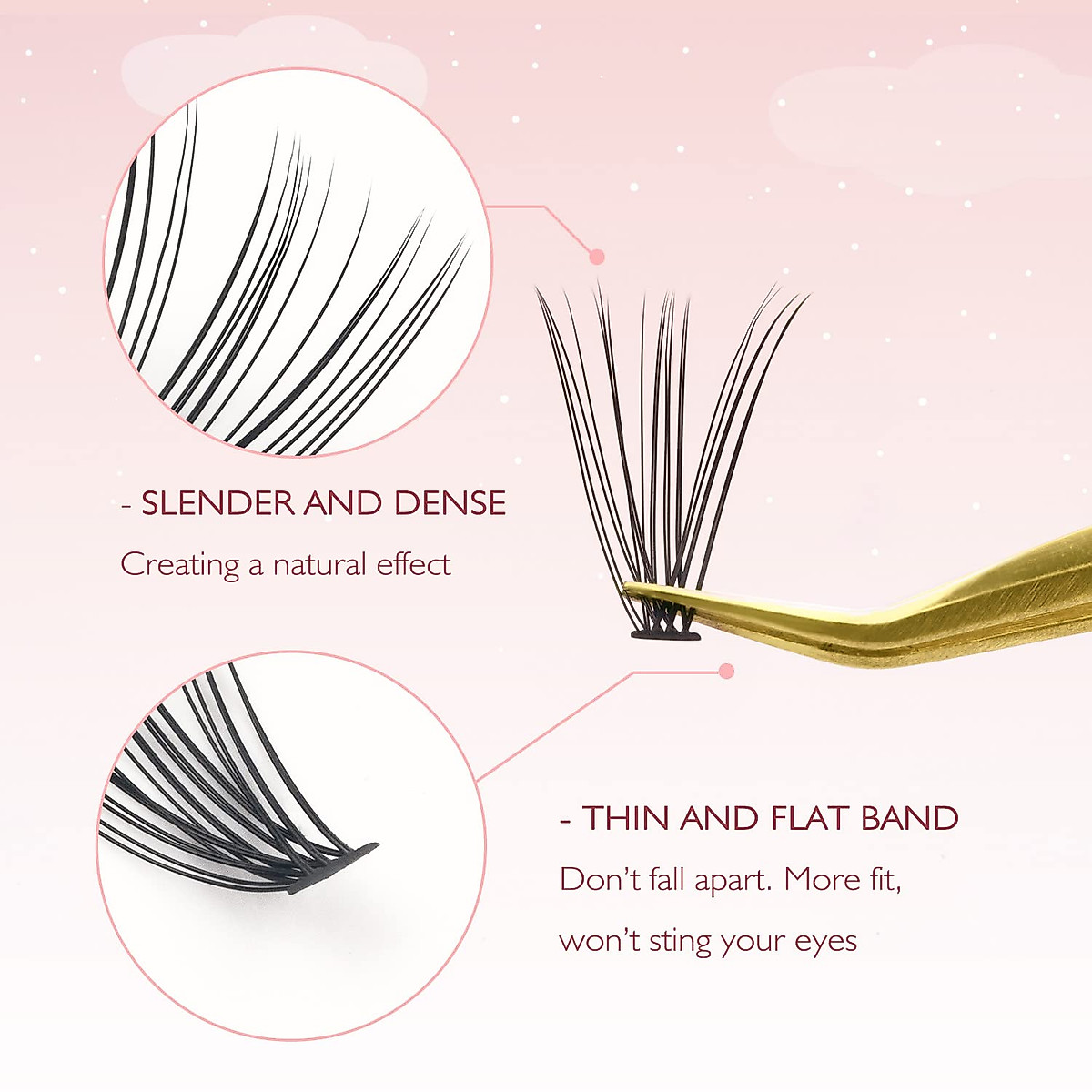20D Lash Clusters, 240pcs Individual Lashes Extensions Volume Cluster Lashes, 10-14mm Mix Lengths 20 Roots C Curl 0.07mm Thickness eyelash and Apply Under your Lashes(10/11/12/13/14mm )