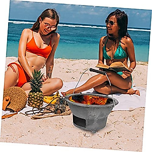 Yardenfun Outdoor Grill Portable Camping Stove Grill for Camping Japanese Dining Table Charcoal Burner Charcoal Outdoor Grills Outdoor Fire Pits Barbecue Grill Stove for Bbq Pig Iron On Foot