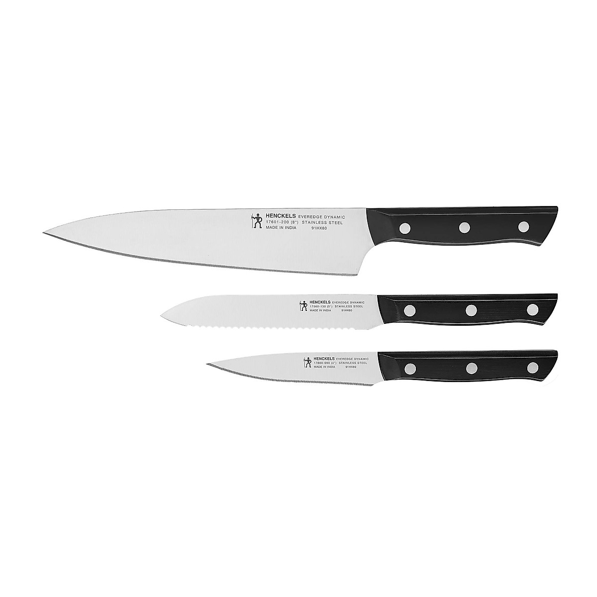 HENCKELS Everedge Dynamic Razor-Sharp 14-Piece Knife Set with Block, Chef Knife, Bread Knife, Steak Knife, German Engineered Informed by 100+ Years of Mastery