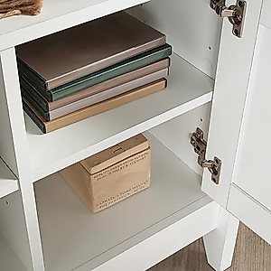 Sauder August Hill Corner TV Stand, Soft White Finish