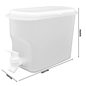 Plastic Drink Dispenser, Beverage Dispenser With Spigot, 3.5L Iced Juice Lemonade Dispenser For Party Daily Use, Milk Dispenser For Fridge Gallon, Small Water Dispensers