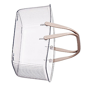 Clear Shower Storage Basket, Portable Shower Caddy, Bathroom Organizer Basket,Portable Shower Caddy Tote Storage Basket With Handles, Lightweight Shower Toiletry Organizer Bin