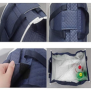 Reusable Grab Bags Insulated Food Storage Bag, Collapsible Grocery Tote Bags with Handles, Grab and Go Bag Shopping Trolley Bag Clip on Shopping Cart As Seen On TV