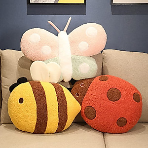 TONGSONG Cute Pillow Plush Ladybug Stuffed Animal Stuff Ladybird Plush Pillow Toys Kawaii Soft Lady Beetle Pillow Hugging Stuffed Ladybug Gift for Kids Home Decor¡­
