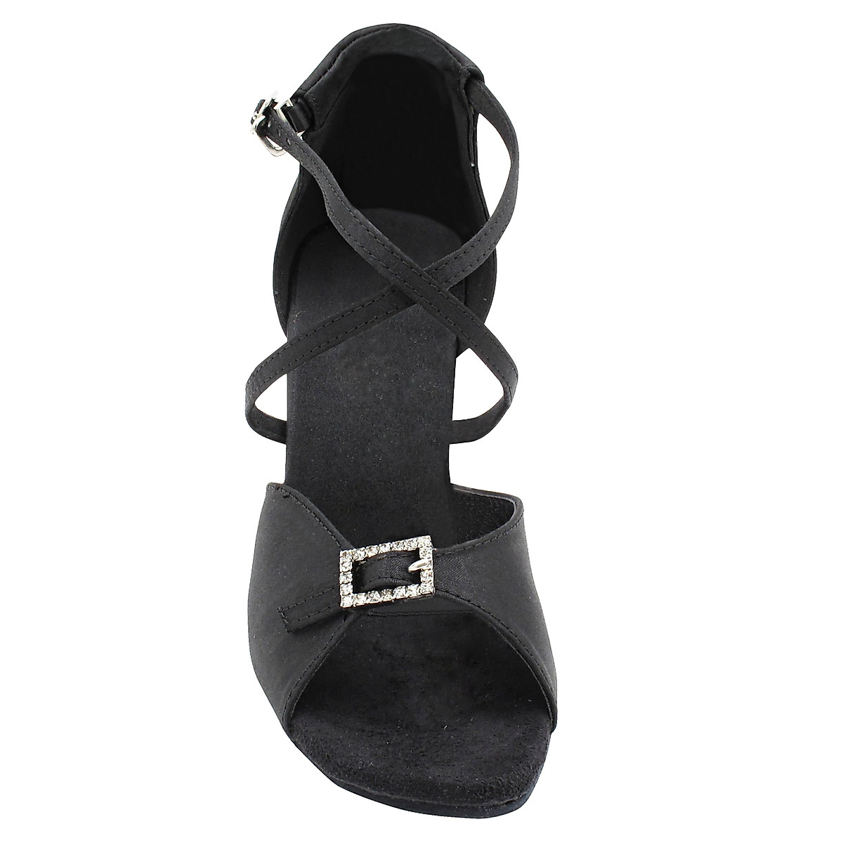 Very Fine Womens Dance Shoe CLC1636 Latin Salsa Ballroom Waltz Black Satin 3-inch Heel M 6.5