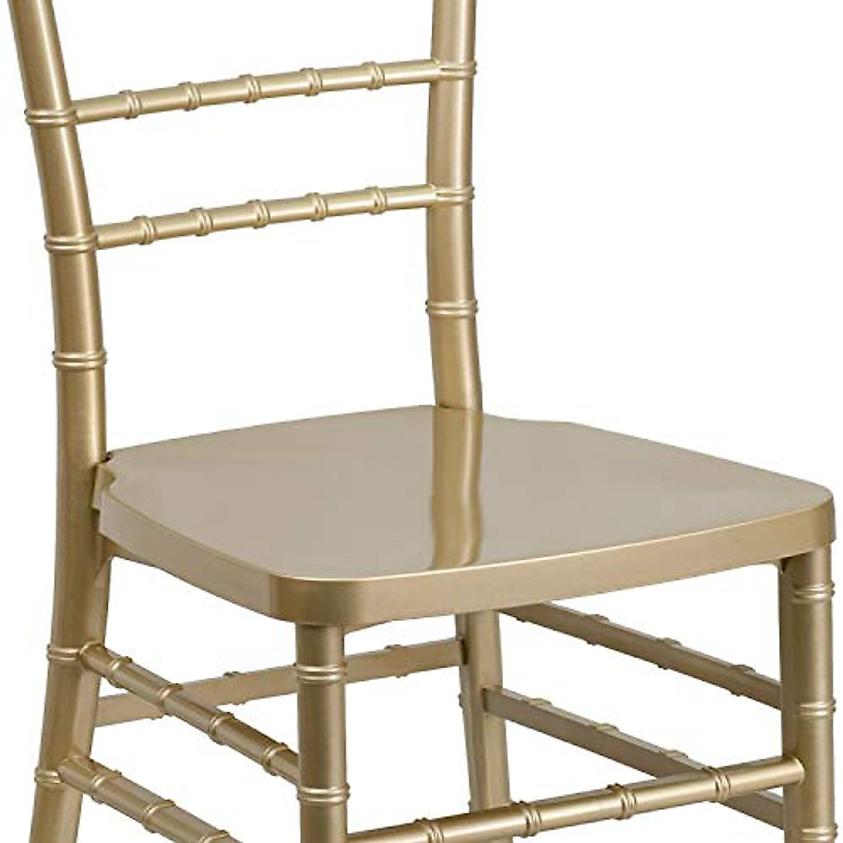 Flash Furniture 2 Pack HERCULES PREMIUM Series Gold Resin Stacking Chiavari Chair