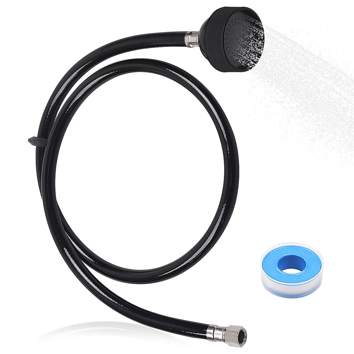 Aomitop Shampoo Bowl Sink Hose with Sprayer,Salon Spray Head Attachment for Shampoo Bowl Faucet Vacuum Breaker, Salons Sink, Barber Shop, Spa, 1/4" Thread