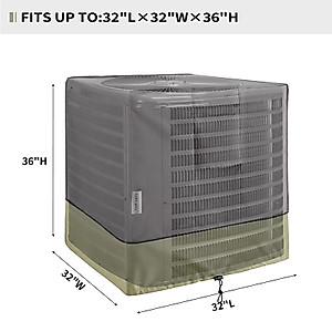 KylinLucky Air Conditioner Cover for Outside Units - AC Covers fits up to 32 x 32 x 36 inches