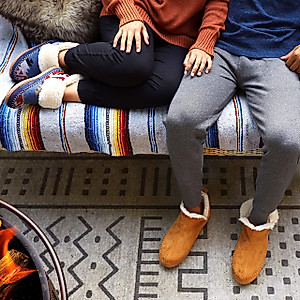 Dearfoams Alpine Men's Brixen Indoor/Outdoor Memory Foam Boot Slipper Ankle, Whiskey, 12-13