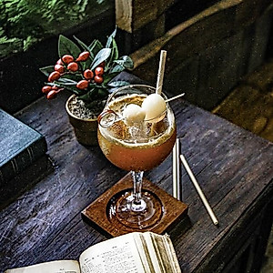 EQUO Coconut Straws, Disposable, Biodegradable, Compostable, and Plastic-Free Drinking Straws, Pack of 50, Standard