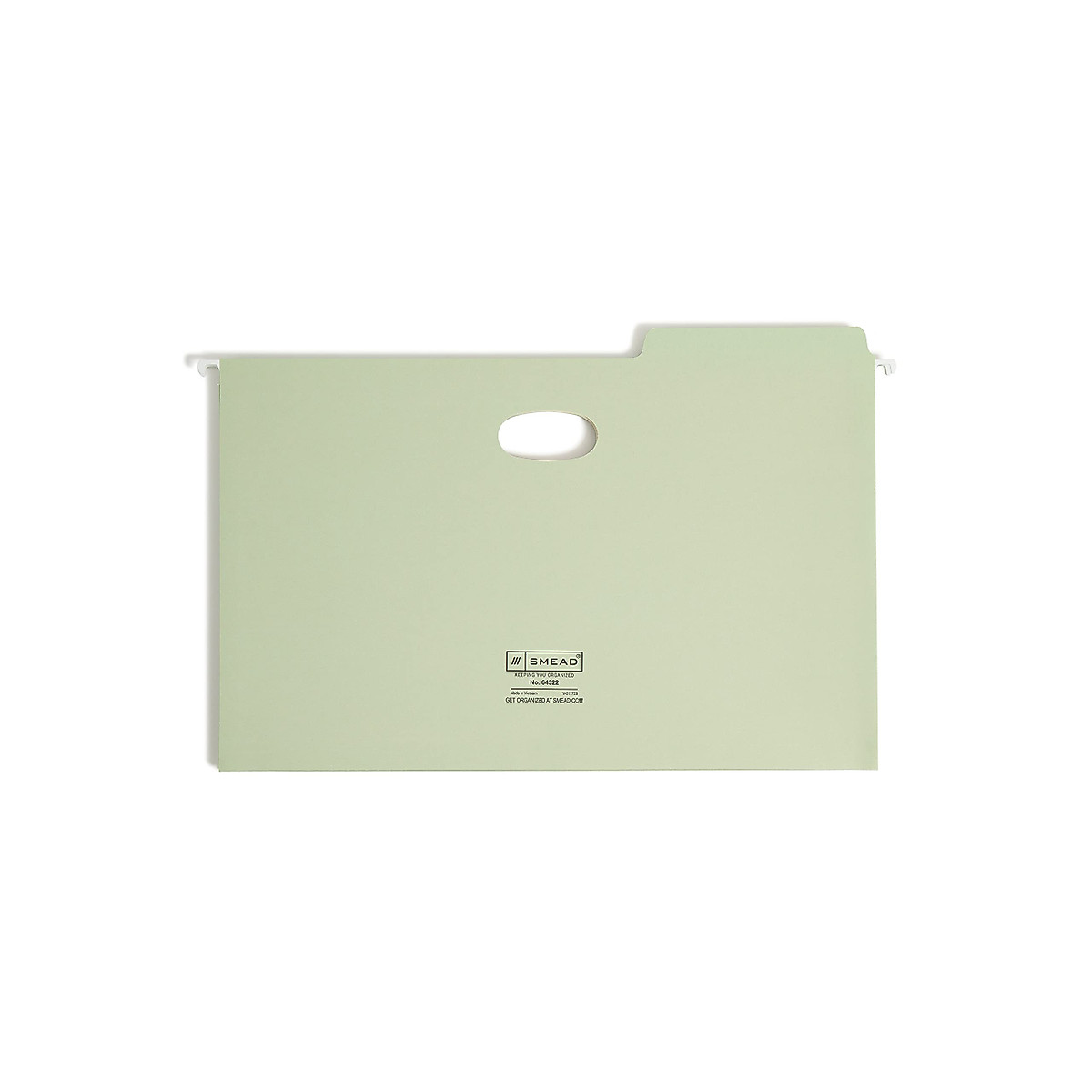 Smead FasTab Hanging Pocket with Full-Height Gusset, 3-1/2" Expansion, 1/3-Cut Built-in Tab, Legal Size, Moss, 9 per Box (64322)