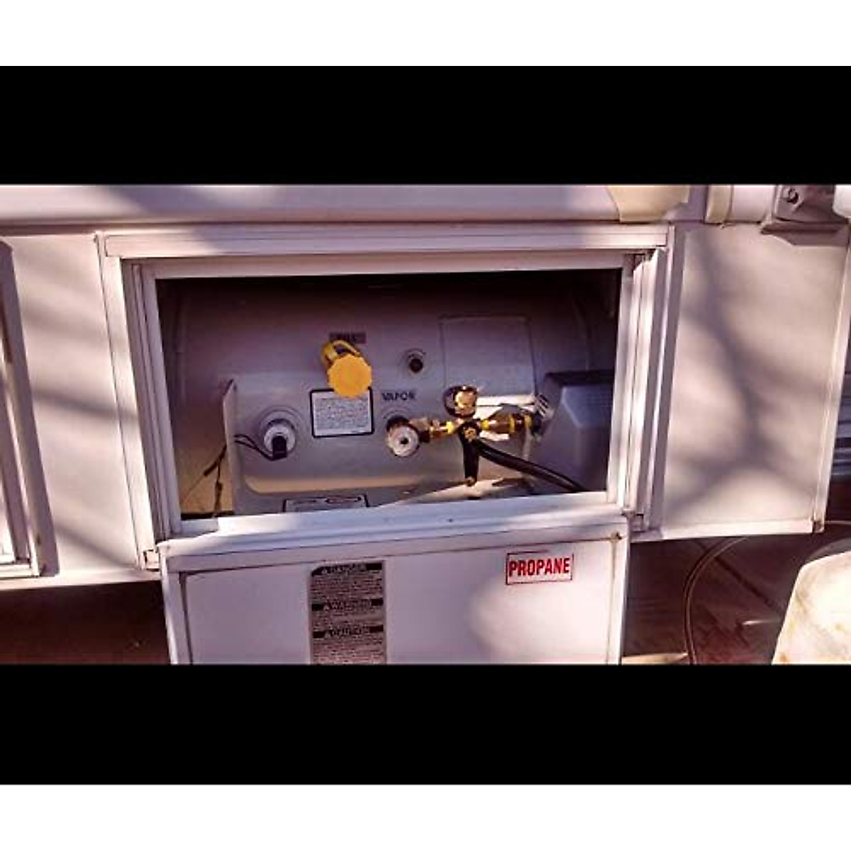 Stanbroil Propane Brass 4 Port Tee kit with 5ft and 12ft Hoses Allows for Connection Between Auxiliary Propane Cylinder