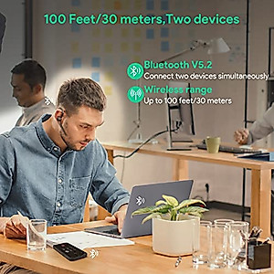 Yealink BH71 Bluetooth Headset, Wireless Bluetooth Earpiece with Noise Canceling Microphone, Teams & UC Compatible, Connect to Mobile Phone/Tablet PC, Mono Headphones for Business Office Trucker