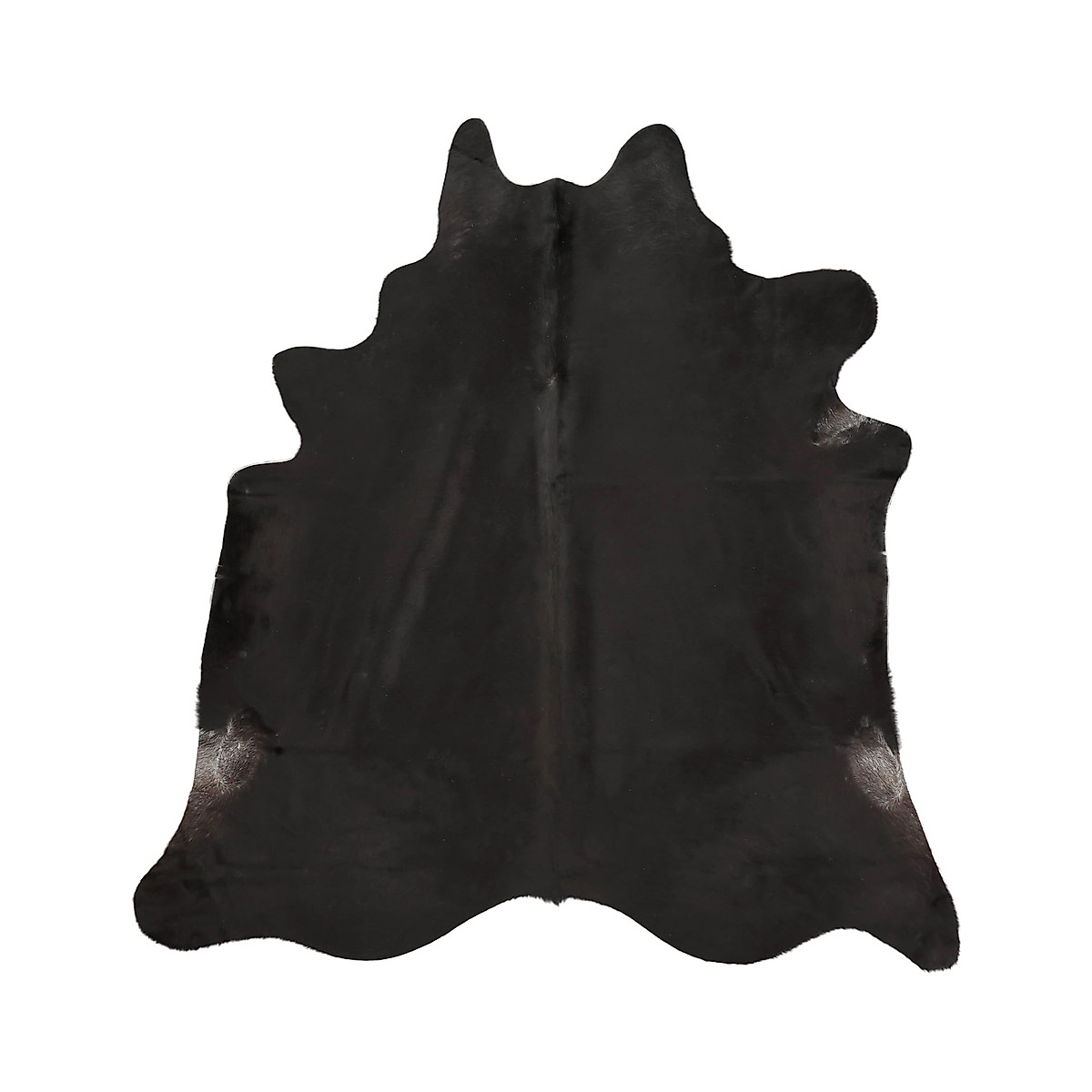 Cowhides Direct Genuine Cowhide Rug - Solid Black Rug for Living Room, Bedroom & More - Authentic Cow Rug (6’x7’ Solid Black)