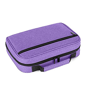 Damero Carrying Case for 2 Stethoscopes, Portable Stethoscope Case Compatible with 3M Littmann/ADC/Omron Stethoscope, BP Cuffs and Other Accessories, Purple