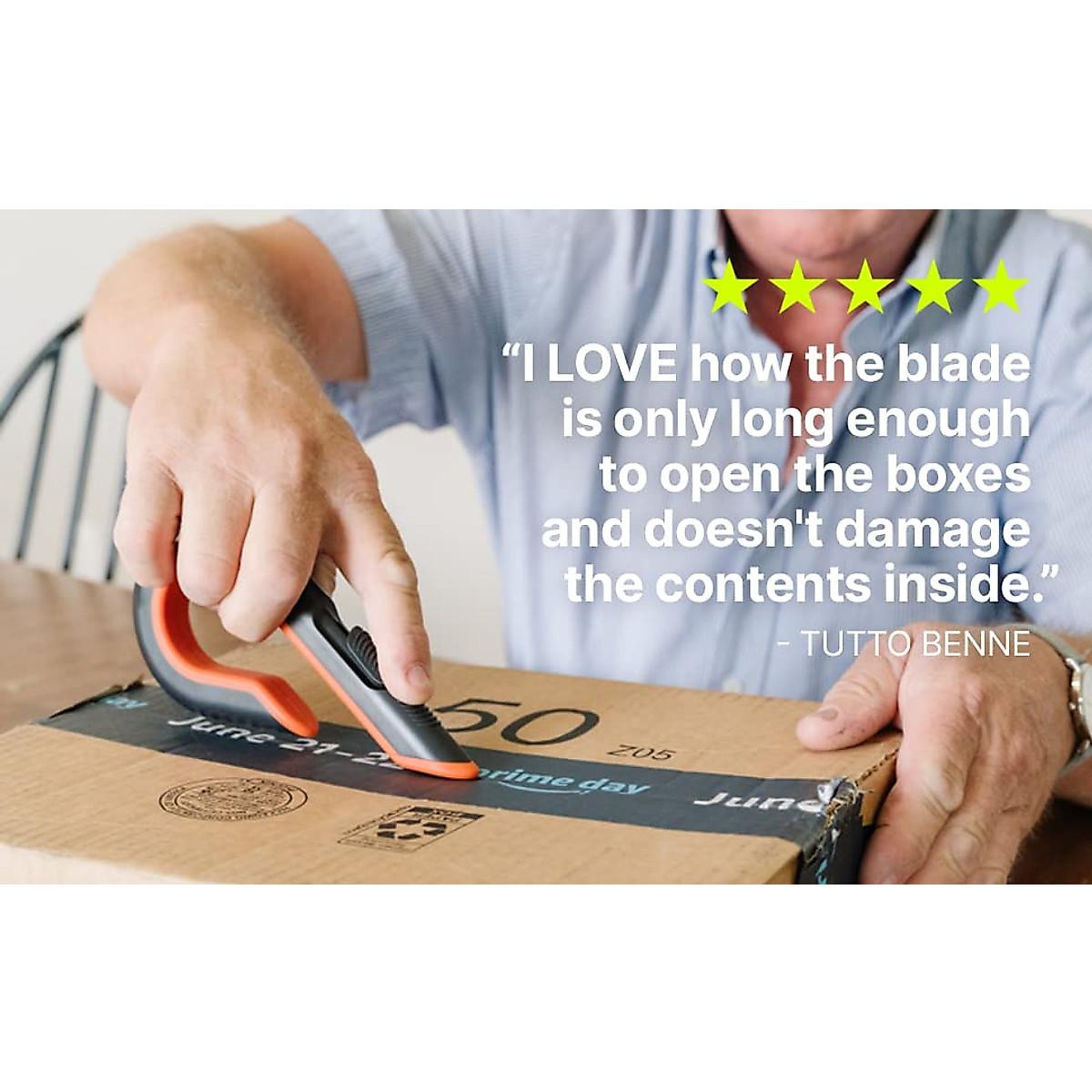 Slice - 10400 Box Cutter, 3 Position Manual Button with Ceramic Blade, Locking blade