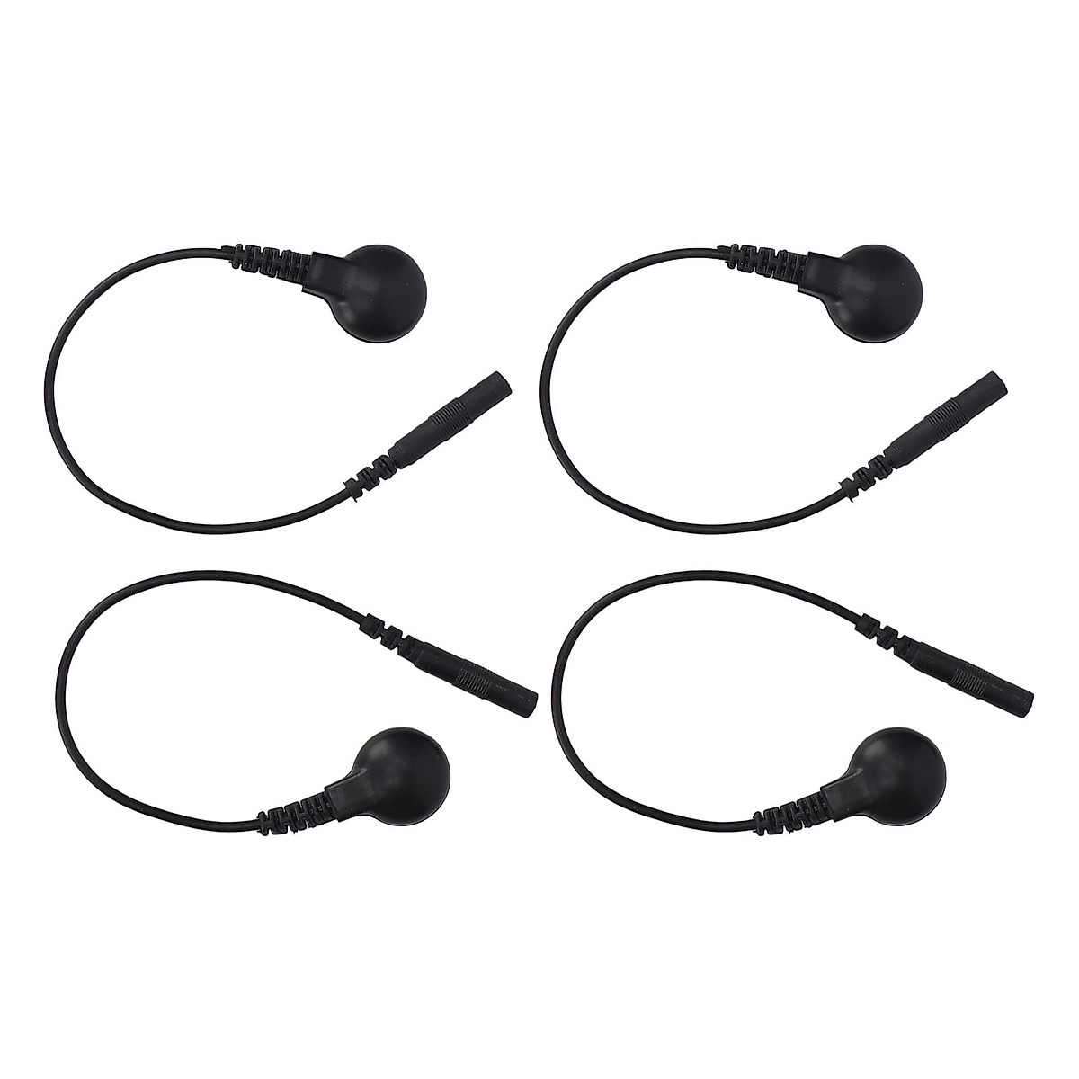 20PCS Electrode Wire - Button Type Short Copper Foil Wire - Electrode Wire Adapter for TENS Machine 5.9in Length