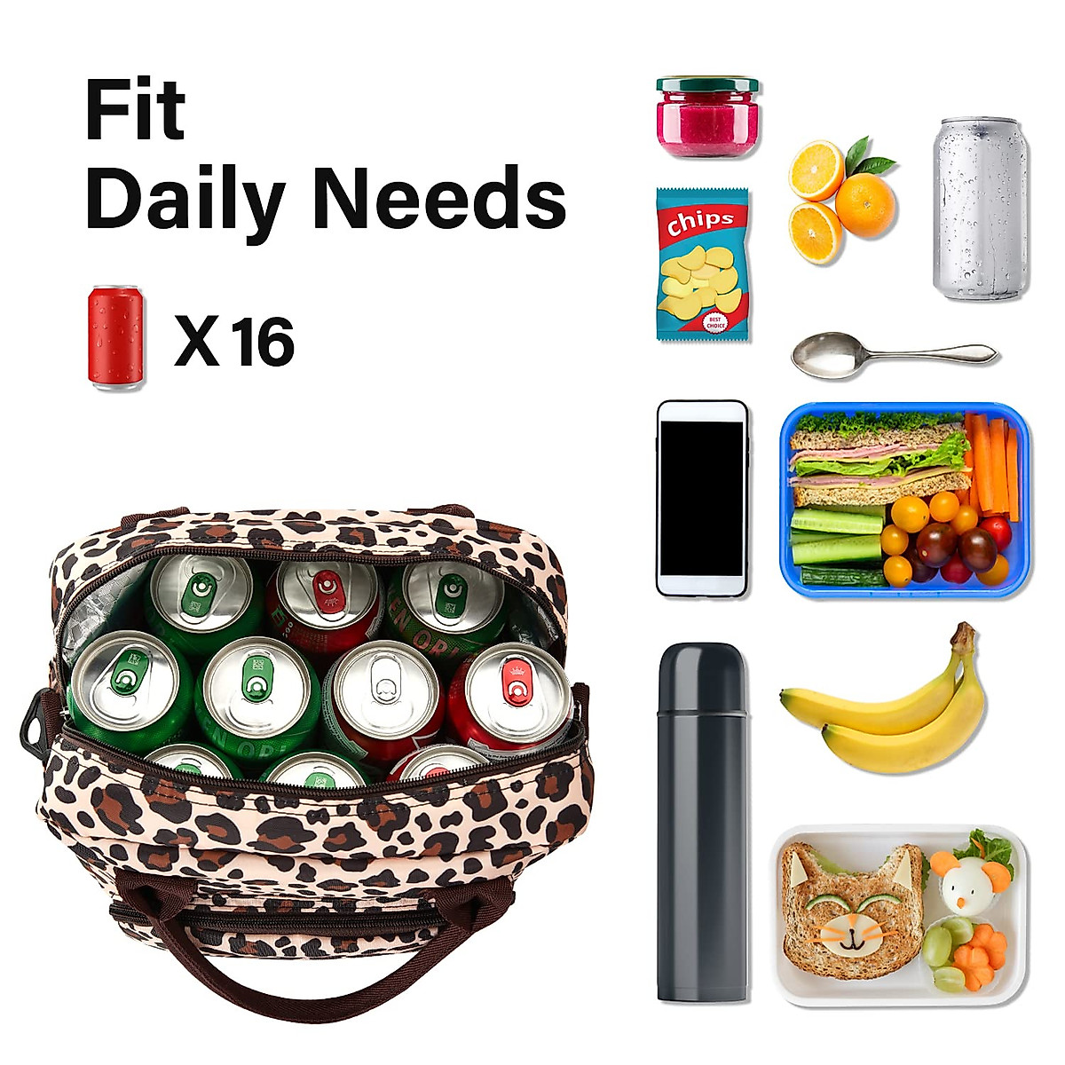 Siltamu Lunch Bag Women,Lunch Bags for Women with an Adjustable Shoulder Strap, Lunch Box for Women, Insulated Lunch Bag can be used for the Office, School, on Picnics, Womens Lunch Bag.