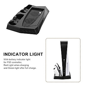 Charging Stand with Cooling Fan 3 USB Hub Charger Port Cooler Handle Charger for PS5 Game Accessories