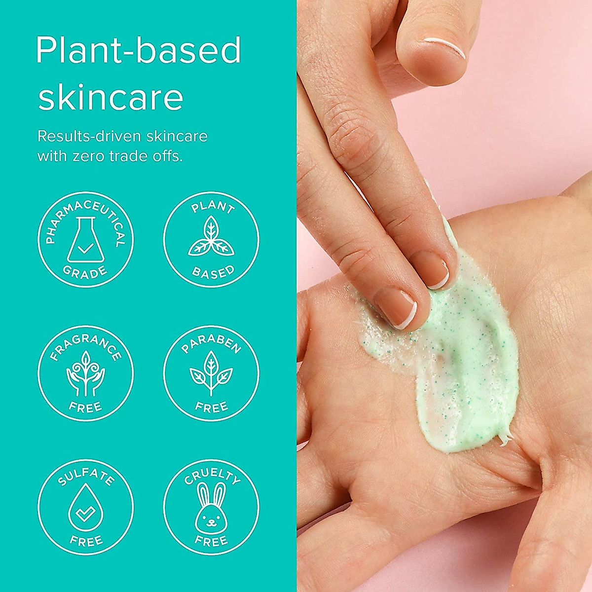 ClarityRx Get Clean Crushed Bamboo Facial Exfoliator, Natural Plant-Based Gentle Exfoliating Cleanser, Paraben Free, Cruelty Free (1.7 oz)