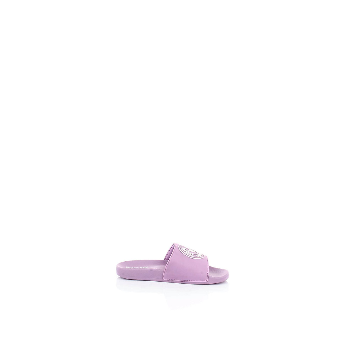Versace Jeans Couture Lavender Signature Logo Pool Slide -6 for womens