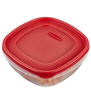 Rubbermaid Storage Containers, 10-Piece, Red, Clear