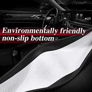 YOUDAXIN Nappa Leather Slim car Steering Wheel Cover, Comfortable, Non-Slip, Simple Perforated Design, Universal 15". Black