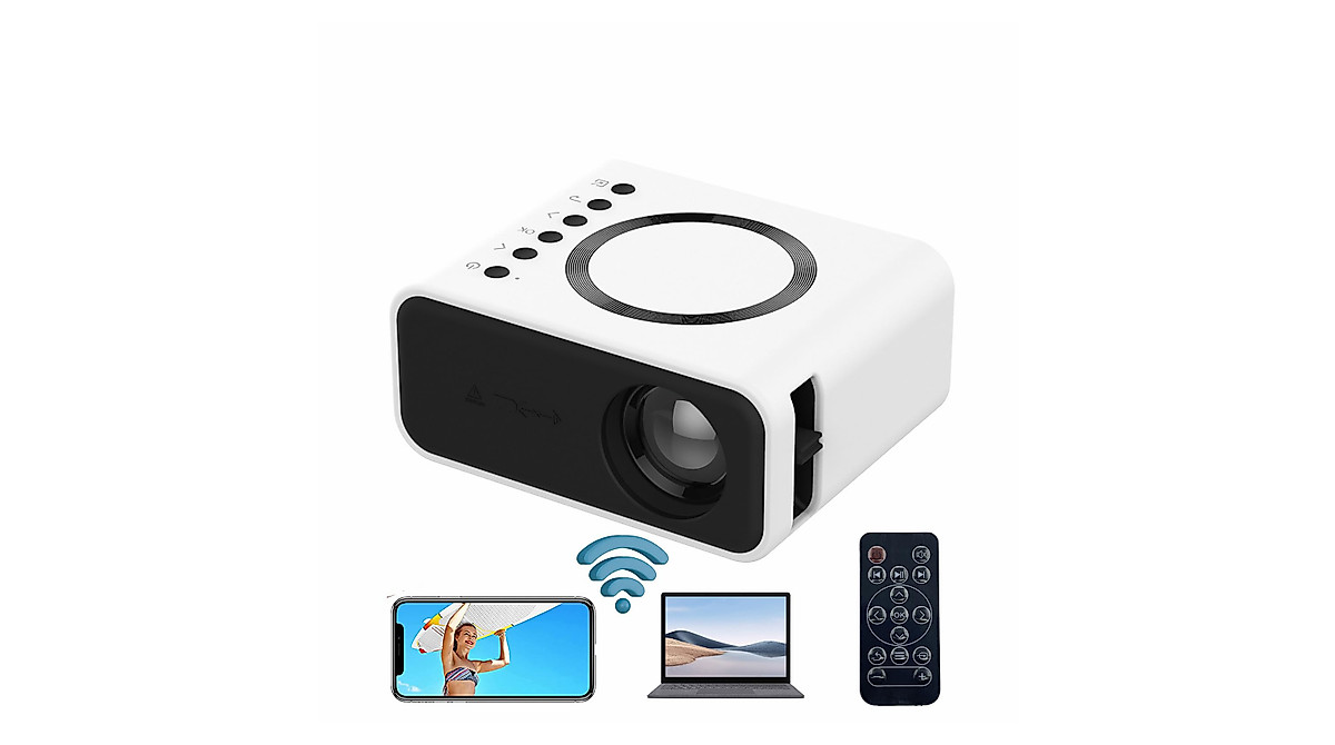 Portable Mini Projector with wifi for iPhone android phone win10 laptop ...