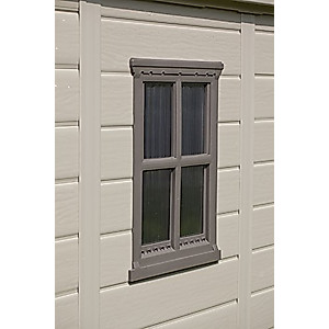 Keter Factor 8 x 11 Resin Large Outdoor Storage Shed, 8x11, Taupe