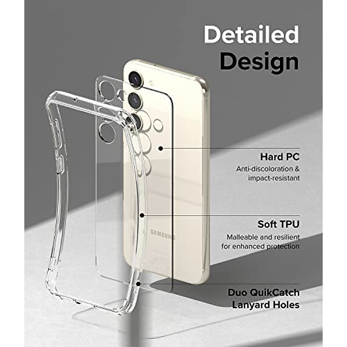 Ringke Fusion [Display The Natural Beauty] Compatible with Samsung Galaxy S23 Plus Case 5G, Transparent Phone Cover for Women, Men, Shockproof Bumper Designed for S23 Plus Case - Clear
