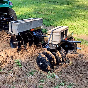 Brinly DD-551-A Sleeve Hitch Adjustable Tow Behind Disc Harrow, 39" by 40"