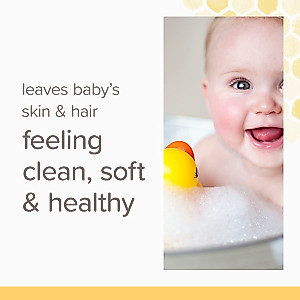 Burt's Bees Baby Shampoo & Wash, Sensitive Body Care, Unscented, Fragrance & Tear Free, All Natural, 21 Ounce