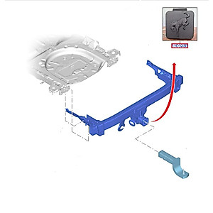 21 Thru 22 Ford Bronco and Bronco Sport OEM Genuine 2" Tow Hitch Rubber Plug Cover with Bucking Bronco
