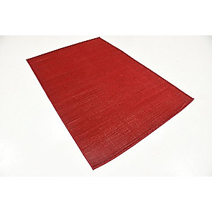 Unique Loom Williamsburg Collection Area Rug - Solid (4' 1" x 6' 1" Rectangle, Burgundy)