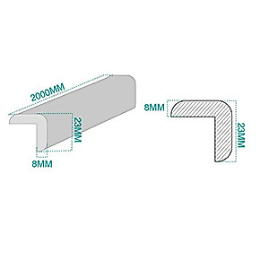 1PC 2M Baby Safety Table Desk Edge Guard Strip Home Cushion Guard Strip Safe Protection Children Bar Strip Soft Thicken (Brown)